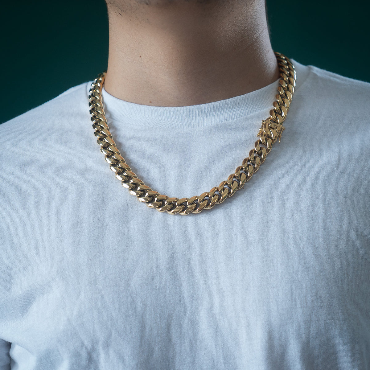 Miami Cuban Link 14mm Chain Custom Lock Box Gold – LuxeXotic